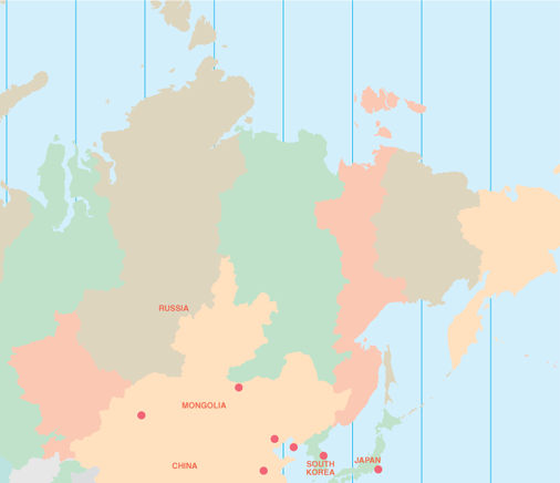 Russia-Asia Sales Map